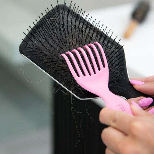 Framar Hair Brush Cleaner - Pink - Dual Sided with Large Claw & Metal ...