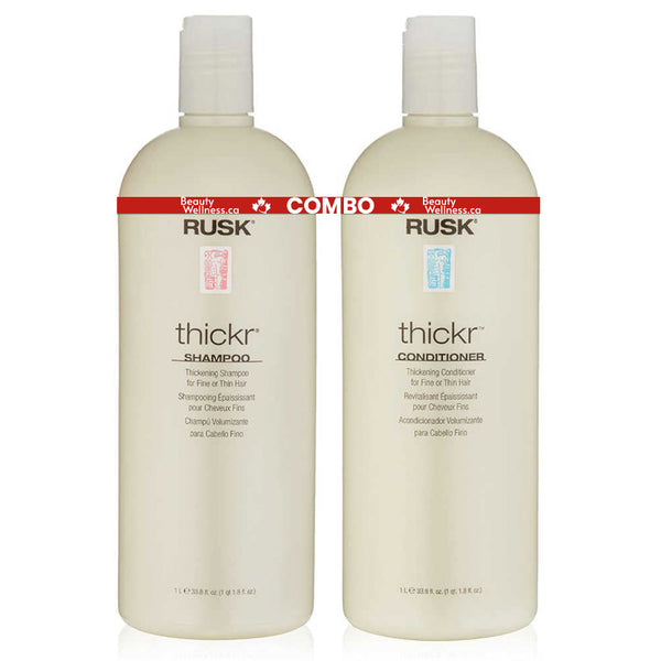 Rusk Thickr Shampoo & Conditioner Set 1 L (33.8 oz.) - Designer Collec ...