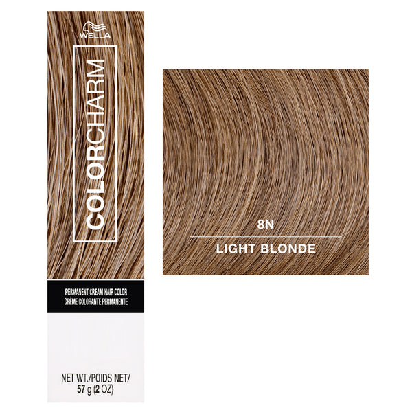 Wella Color Charm 8N Light Blonde - Nourishing Permanent Cream Color ...