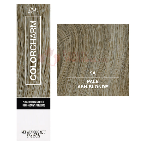 Wella Color Charm 9A Pale Ash Blonde - Nourishing Permanent Cream Colo ...