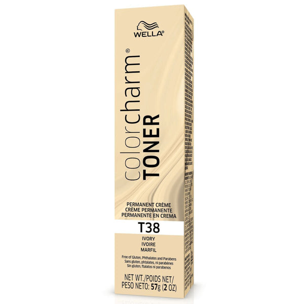 Wella T38 Ivory - Brass Neutralizing Permanent Crème Toners for Enhanc ...
